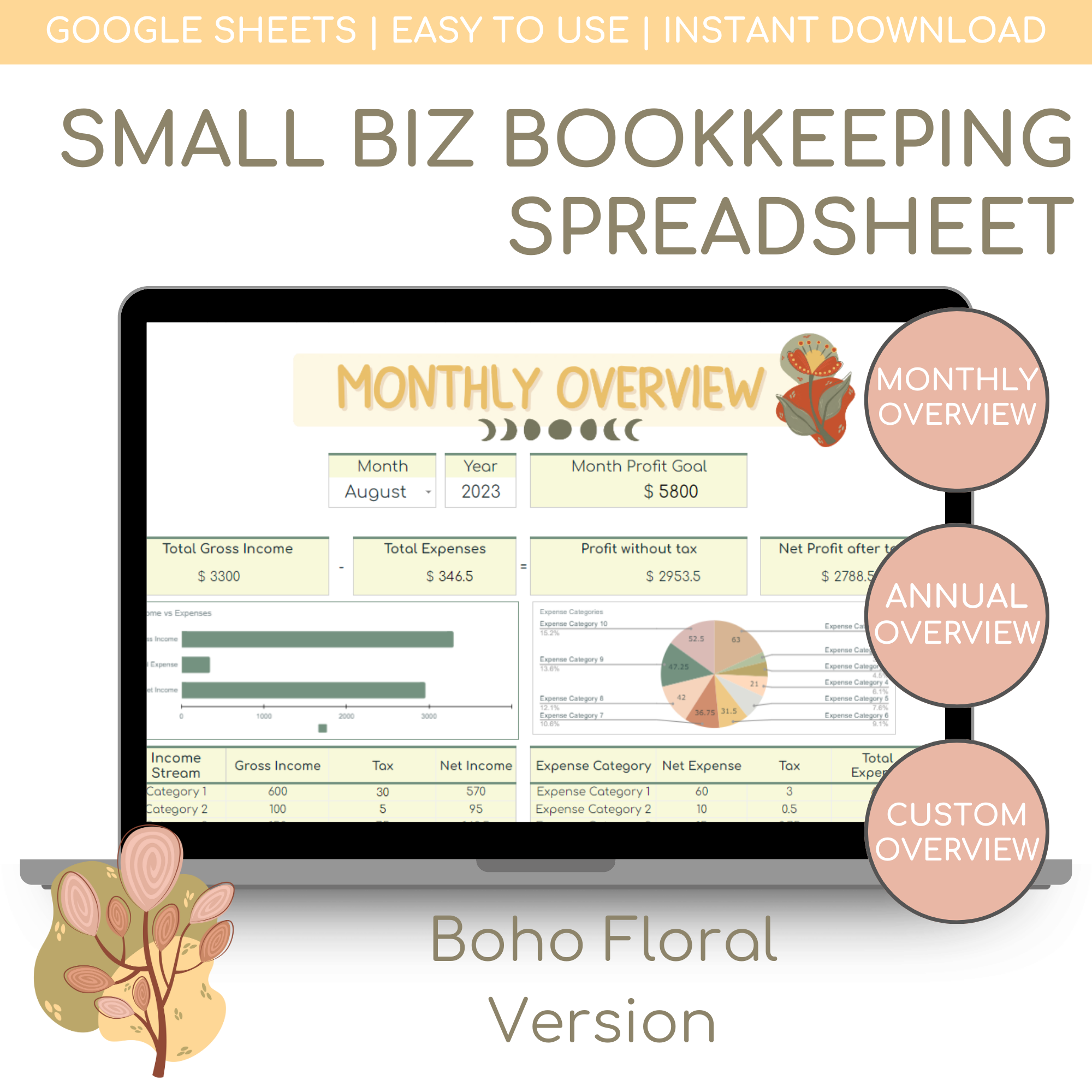 Business Bookkeeping Spreadsheet Walkthrough